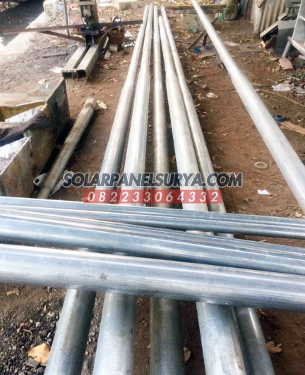 Jual Tiang PJU Bulat 9 Meter | Tiang Lampu Jalan Tenaga Surya 9M ...